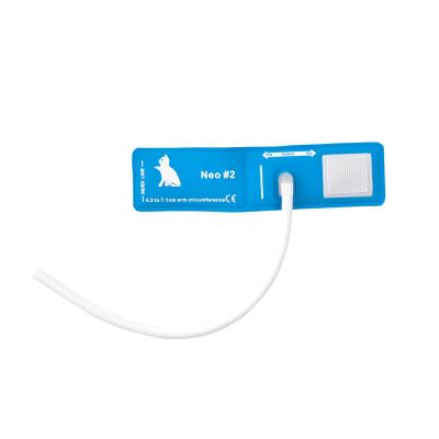 China Side Air Inlet Veterinary Blood Pressure Cuff Reusable 4.2-7.1CM Size 2 Single Tube for sale