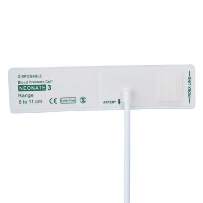 China Non Invasive Neonate BP Cuff Disposable 6 - 11CM Size 3 Single Tube Side Air Inlet for sale