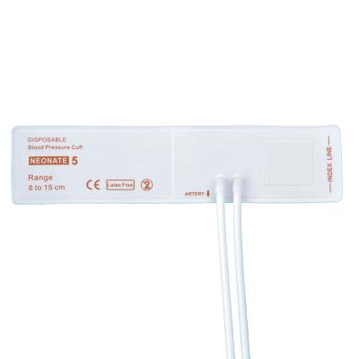 China Disposable Neonate NIBP Cuff 8 - 15CM Size 4 Double Tubing Side Air Inlet for sale