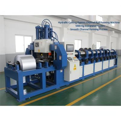 China Telescopic Channel Roll Forming Machine 5000 kg Hydraulic Cutting AC380V 3.5kw for sale