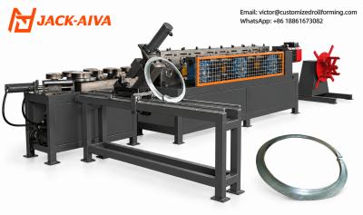 China Round Duct Flange Making Machine | Round Duct Flange Roll Forming Machine for sale