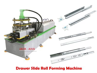 China Precision Telescopic Channel Roll Forming Machine 45mm Ball Bearing Drawer Slide Making Machine for sale