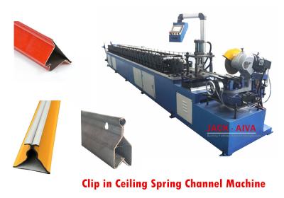 China Triangular Keel Roll Forming Machine 7.5kw Clip In Ceiling Profile Production Line 16 Stations for sale
