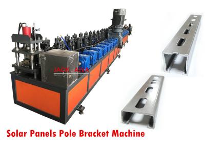 China Solar Panel Bracket Making Machine Custom Roll Forming Machine 15 Stations 45mm Shaft for sale