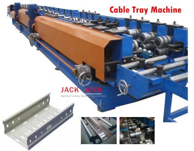 China 16 Stations Cable Tray Making Machine PLC Control 11kw Cable Ladder Roll Former for sale