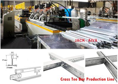 China Cross T Grid Roll Forming Machine 18 Stations 12m/min Automatic Ceiling T Bar Line for sale