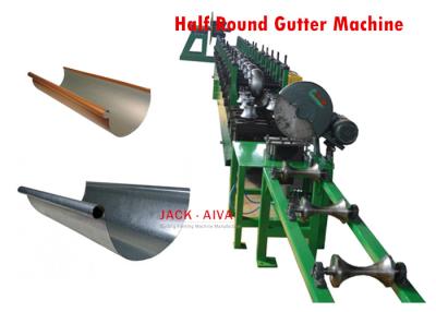 China Half Round Gutter Making Machine 14 Stations 7.5kw Metal Rain Gutter Roll Forming Machine for sale