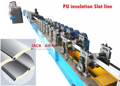 China 35 Stations PU Foam Filled Roller Shutter Slat Roll Forming Machine 0.3-0.5mm for sale