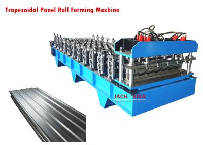 China Trapezoidal Panel Roll Forming Machine 23 Stations 0.3-0.7mm Steel Roof Wall Cladding for sale