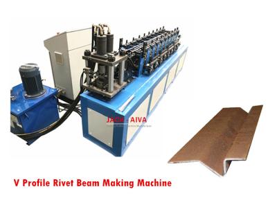 China V Profile Rivet Beam Roll Forming Machine 3.5kw 12m/min for Carbon Steel Sheet for sale