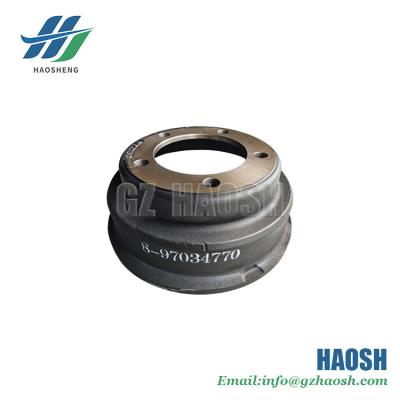 China Isuzu NPR 4BE1 4JH1 Rear Brake Drum 8970347700 8-97034770-1 Standard Size for sale