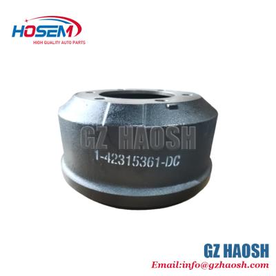 China Isuzu FRR FSR Rear Brake Drum 1-42315361-1 1423153610 Cast Iron 17.5kg for sale