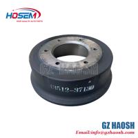 China Hino Truck Brake Drum 43512-37130 Anti-Rust Corrosion Resistant 16.5 Inch for sale