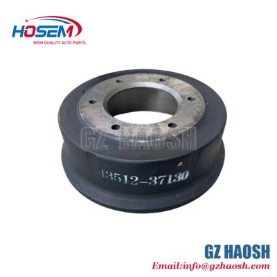 China Hino Truck Brake Drum 43512-37130 Anti-Rust Corrosion Resistant 16.5 Inch for sale