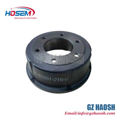 China Sensitive 8-97081219-0 Rear Brake Drum for Isuzu NPR 4HF1 Sealed Design for sale
