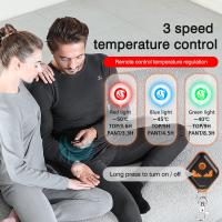 China Women Premium Winter Long Warm Electric Tops Pants Suit Set Clothing Heating Fleece Heated Thermal Suit Underwear for sale
