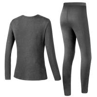 China Women Premium Winter Long Warm Electric Tops Pants Suit Set Clothing Heating Fleece Heated Thermal Suit Underwear for sale
