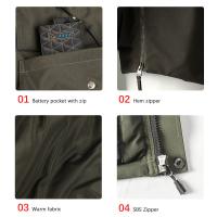 China Full Sleeves Men's Rechargeable Heated Jackets Electric Warming Jacket for sale