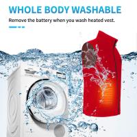 China 55C 5V Smart Rechargeable Heated Gilet Mens Heated Body Warmer for sale
