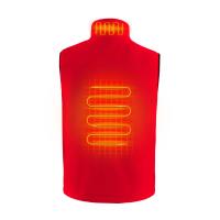 China 55C 5V Smart Rechargeable Heated Gilet Mens Heated Body Warmer for sale