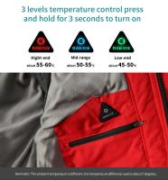 China Machine Washable Rechargeable Men Women 4 Heating Zones Electric Hooded Winter Heated Jacket for sale