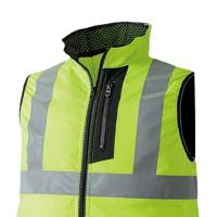 China Fluorescent Reflective Fan Cooling Vest Double Fan Hi Vis Shirts for sale