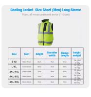 China Fluorescent Reflective Fan Cooling Vest Double Fan Hi Vis Shirts for sale