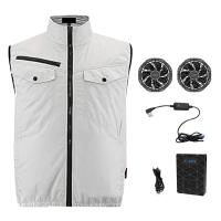 China OEM White Air Conditioned Cooling Vest Construction Work Ac Vest Cooler for sale