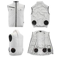 China OEM White Air Conditioned Cooling Vest Construction Work Ac Vest Cooler for sale