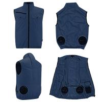 China Navy Blue Personal Air Conditioner Vest 5V 10050mAh Ac Vest For Hiking for sale