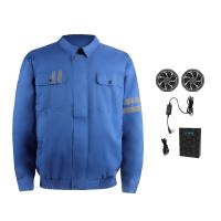 China PSE Air Conditioned Work Suit Construction Aircon Clothes Navy Blue for sale