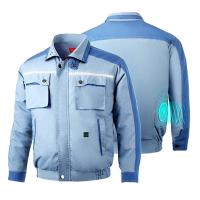 China Hiking Air Conditioned Shirts 6700mAh Li Battery Ac Coat Mandarin Collar for sale