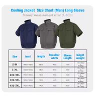 China Turbo Fan Cooling Shirt XXXL Personal Air Conditioner Shirt For Farming for sale