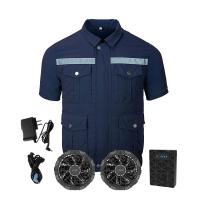 China Polyester Cotton Air Conditioned Shirts M L XL XXL XXXL Size Light Grey for sale