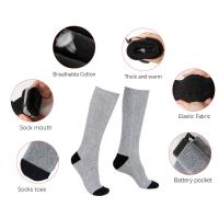 China Grey 4000mAh Battery Heated Stockings Three Temp. Gears Heated Compression Socks for sale