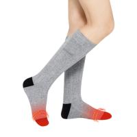 China Grey 4000mAh Battery Heated Stockings Three Temp. Gears Heated Compression Socks for sale