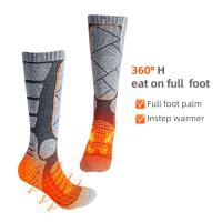 China Men Women Battery Powered Hiking Warm Socks Thermal Heated Socks For Cold Weather for sale
