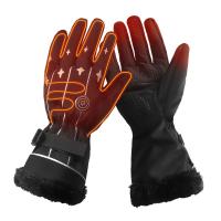 China Adjustable Temperature Thin Electric Rechargeable Battery Heated  Gloves One Size Heated Ice Fishing Gloves for sale