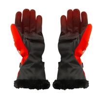 China Red Finger Touch Screen Electric Heated Snowboard Gloves Lycra Battery Powered Work Gloves for sale