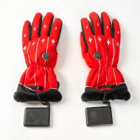 China Winter Outdoor Riding 4000mAh Battery Heated Winter Gloves Red Heated Mittens Womens for sale