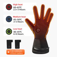 China 2600mAh Heated Fishing Gloves Battery Powered Heated Gloves Motorcycle with Three Temperature Adjustable for sale