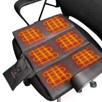 China Foldable Electric Rechargeable 5V Battery Heated Stadium Seat Cushion Car Seat Heater Pad for sale