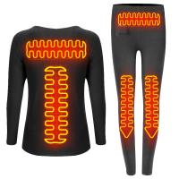 China Battery Powered Heated Base Layer Clothing Shirt / Pants For Women for sale