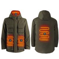 China Electric Rechargeable Heated Clothes Heated Jacket For Men With Battery Pack for sale