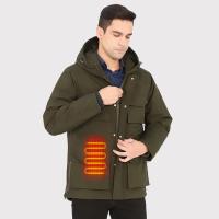 China Fleece Men's Heated Jacket Rechargeable Electric Heated Clothes for Hiking for sale