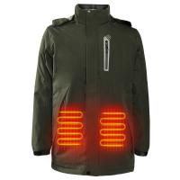 China Warm Outdoor Heated Intelligent Temperature Control Warm Hooded Coat Winter Thermal Men's Heated Jacket for sale