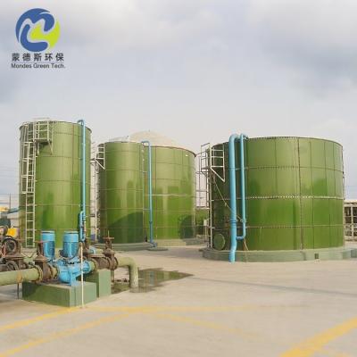 China Industrial Glass Lined Bolt Together Water Tanks Dark Green Coating Color for sale