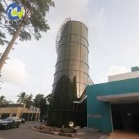 China Industrial Chemical Storage Glass Fused to Steel Panel Tanks Dark Blue Dark Green for sale