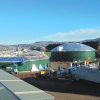 China Palm Oil Storage Cylindrical GFS Panel Bolted Steel Tanks with Aluminum Geodesic Dome for sale