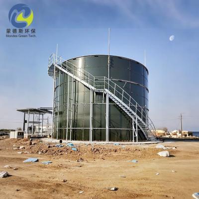 China Rust Resistant Blue Color Bolted Storage Tanks For Holiday Test 1100v 20M3 To 20000M3 for sale